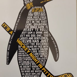 Mike Lange Penguins Quotes Sticker, Hockey, Pittsburgh - Etsy