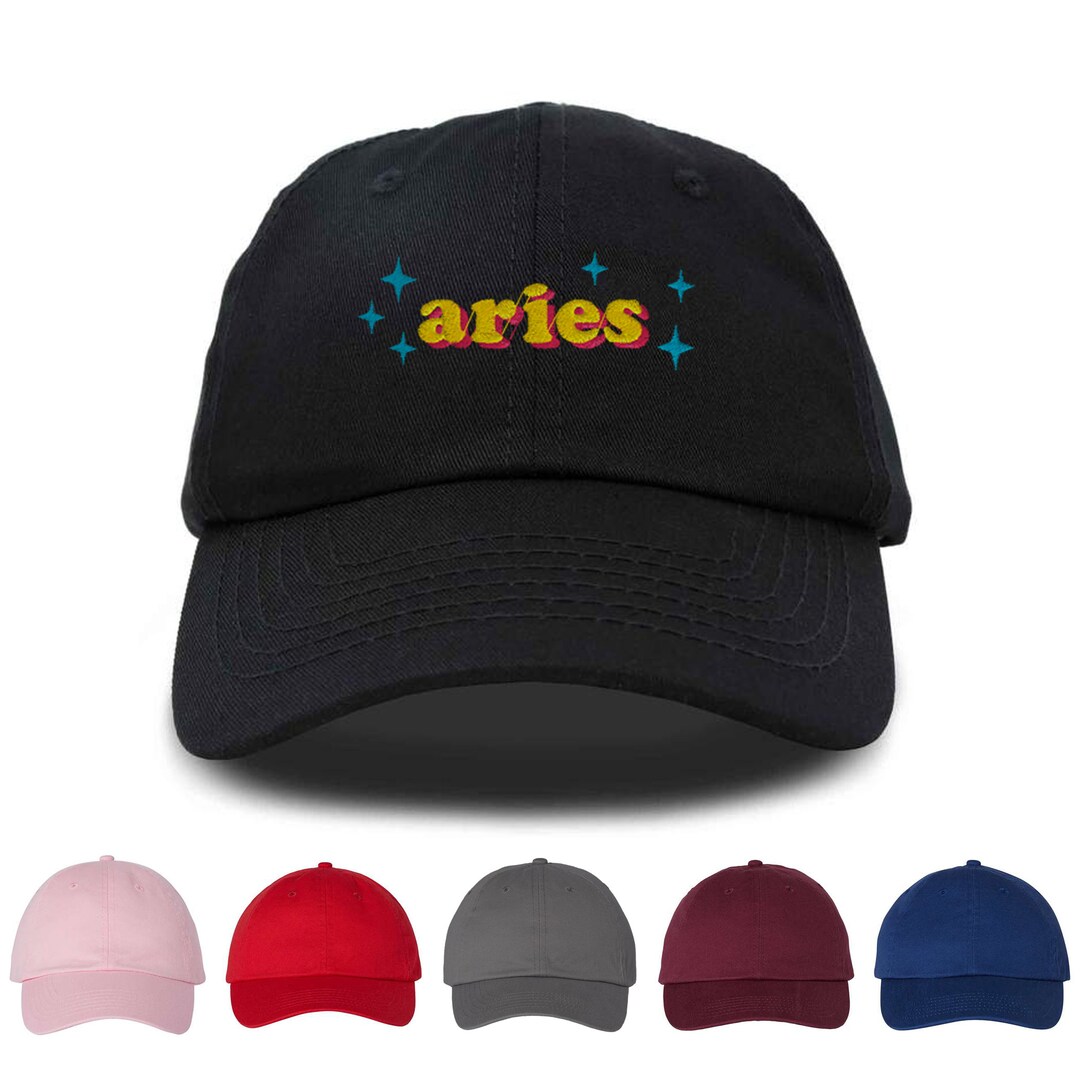 90s Inspired Aries Zodiac Sign Embroidered Unisex Baseball Cap ...