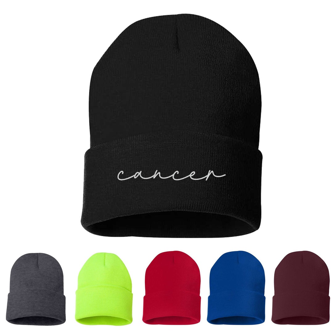 Cancer Cursive Script, Big Cancer Energy Zodiac Sign Embroidered Unisex ...