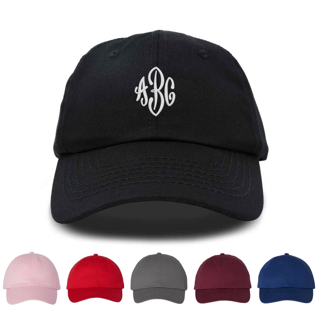 Personalizedfancy Olde Script Monogram Baseball Cap, Unisex Hat ...