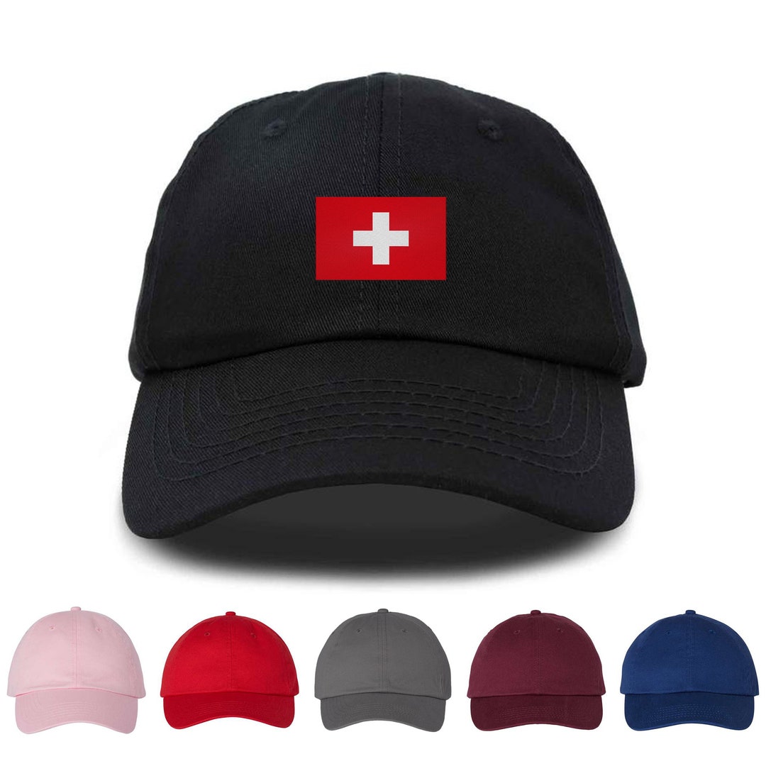 Drapeau suisse Casquette de baseball unisexe brodée, chapeau réglable ...