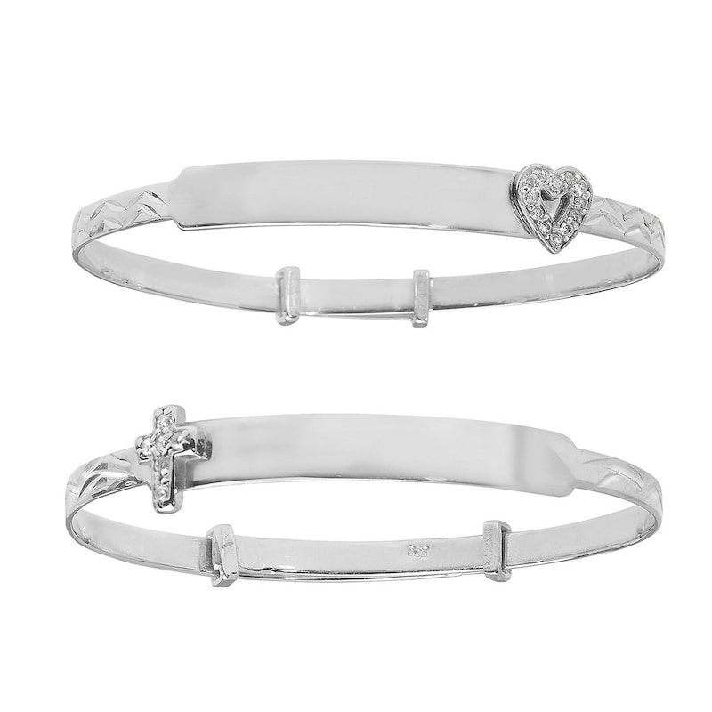 Silver Zirconia Bangle - Etsy UK