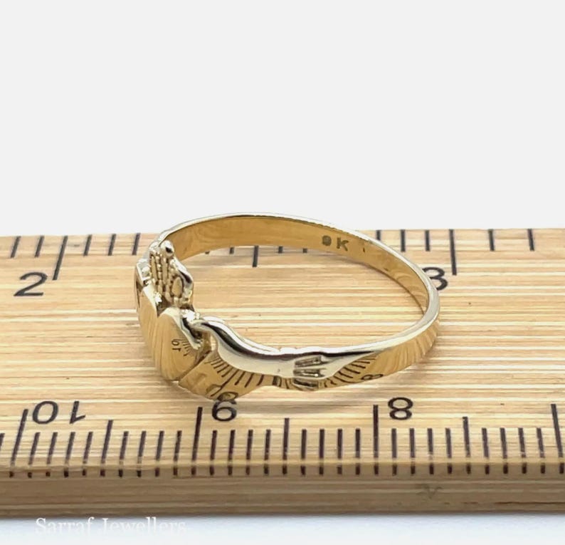 9ct Yellow Gold Irish Claddagh Ring | Traditional Irish Gold Ring ...