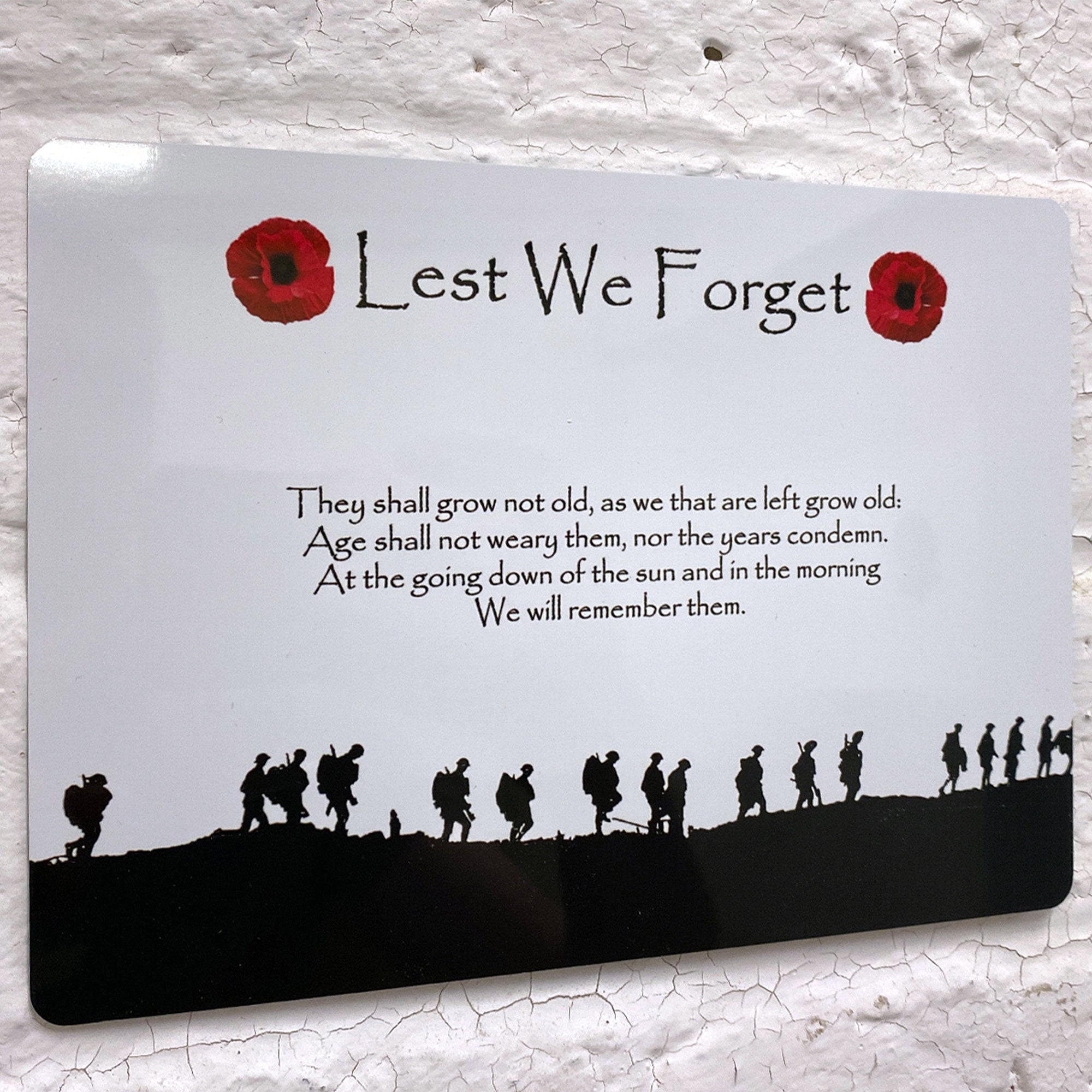 Lest We Forget Flanders Field Military Poppy Sign Wall Art - Etsy UK