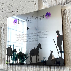 Metal Purple Poppy Sign, Lest We Forget, Wreath Signs, Remembrance Day ...