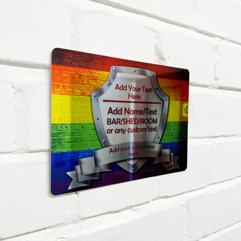 Personalized Rainbow Flag Metal Bar Sign – LGBT Pride Wall Art - Etsy