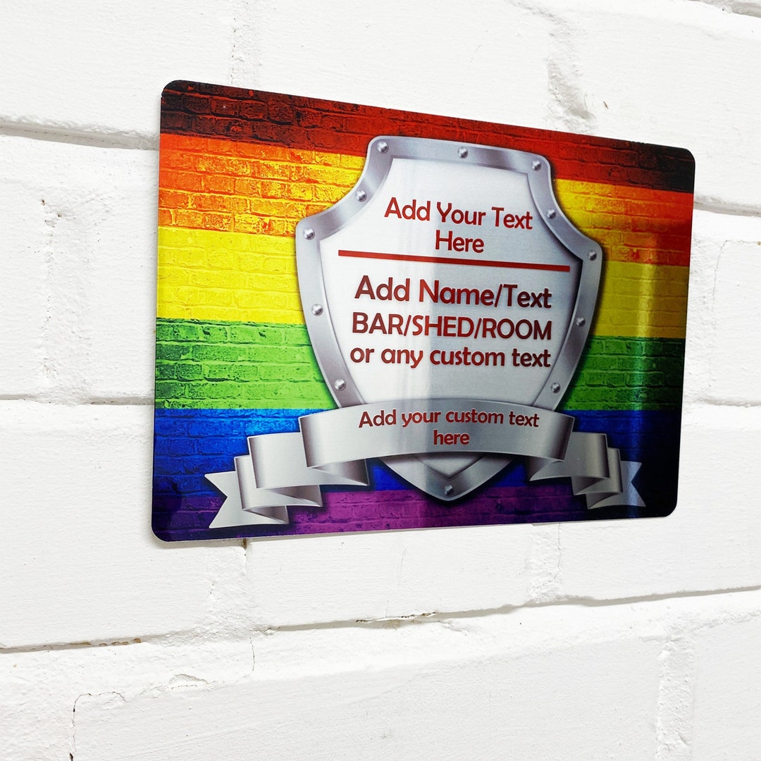 Personalized Rainbow Flag Metal Bar Sign – LGBT Pride Wall Art - Etsy