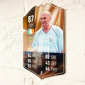 Personalised Football Cup Player Stats Card Sign With Choice of ...