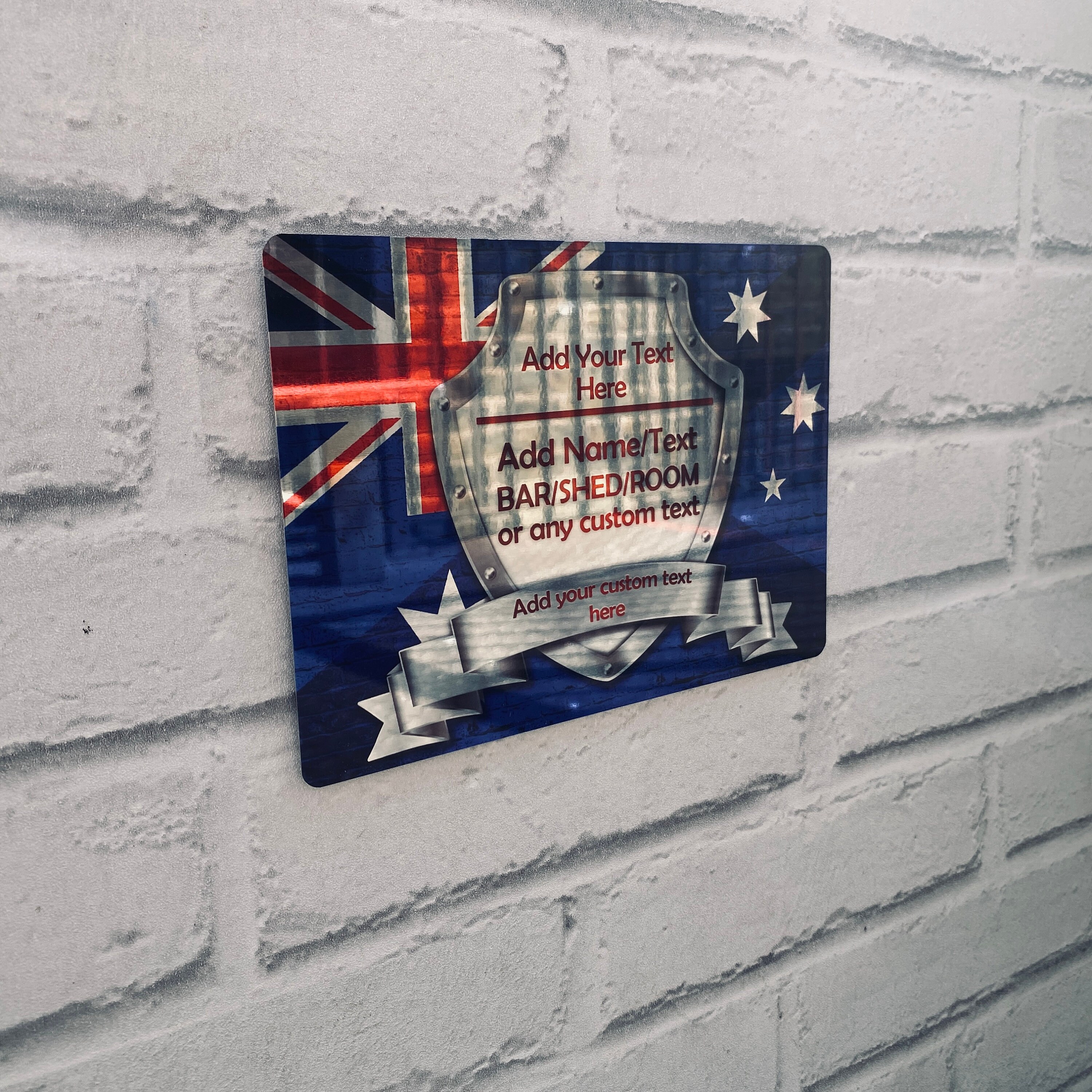 Personalised Bar Sign Mirror Australia/Australian Flag | Etsy