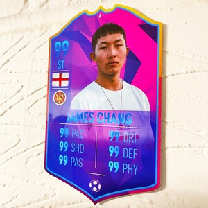 Personalised Football Cup Player Stats Card Sign With Choice of ...