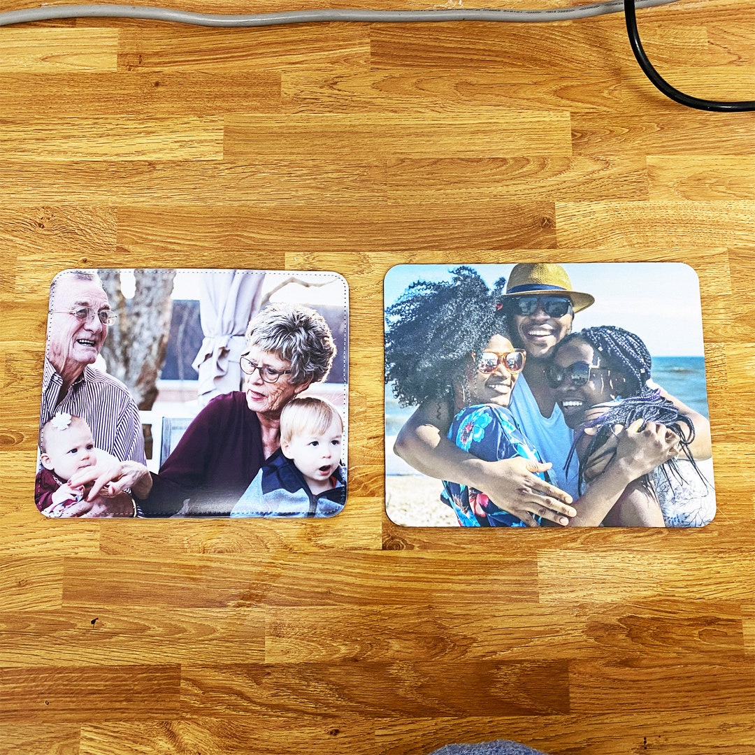 Personalised Customised 5mm Rubber Mouse Mat PC Pad - PU Leather Mause ...