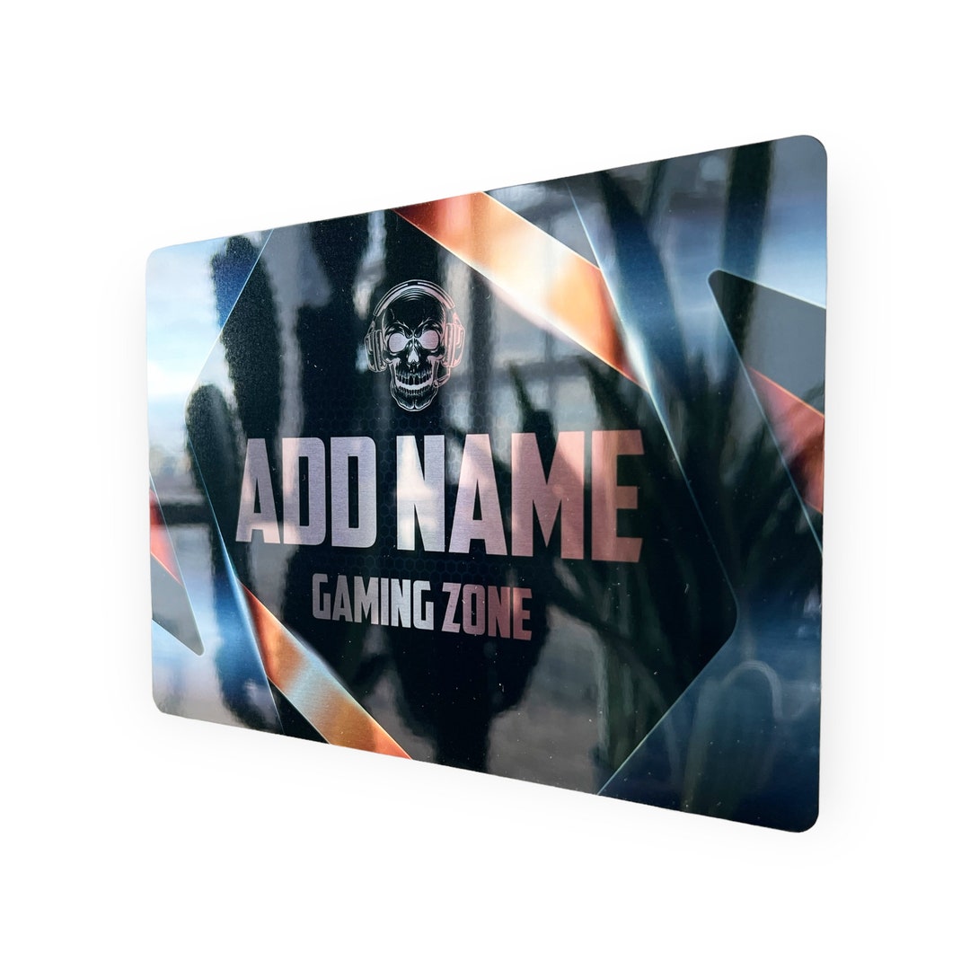 Personalised Metal Mirror Gamer Sign - Customised Printed Wall Art ...