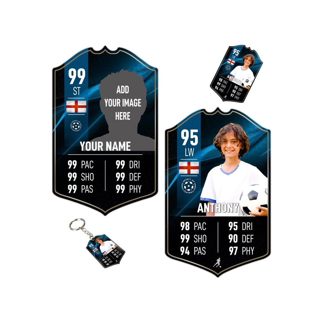Personalised Metal Football Card Gift | Champions | Ultimate Team 24 ...