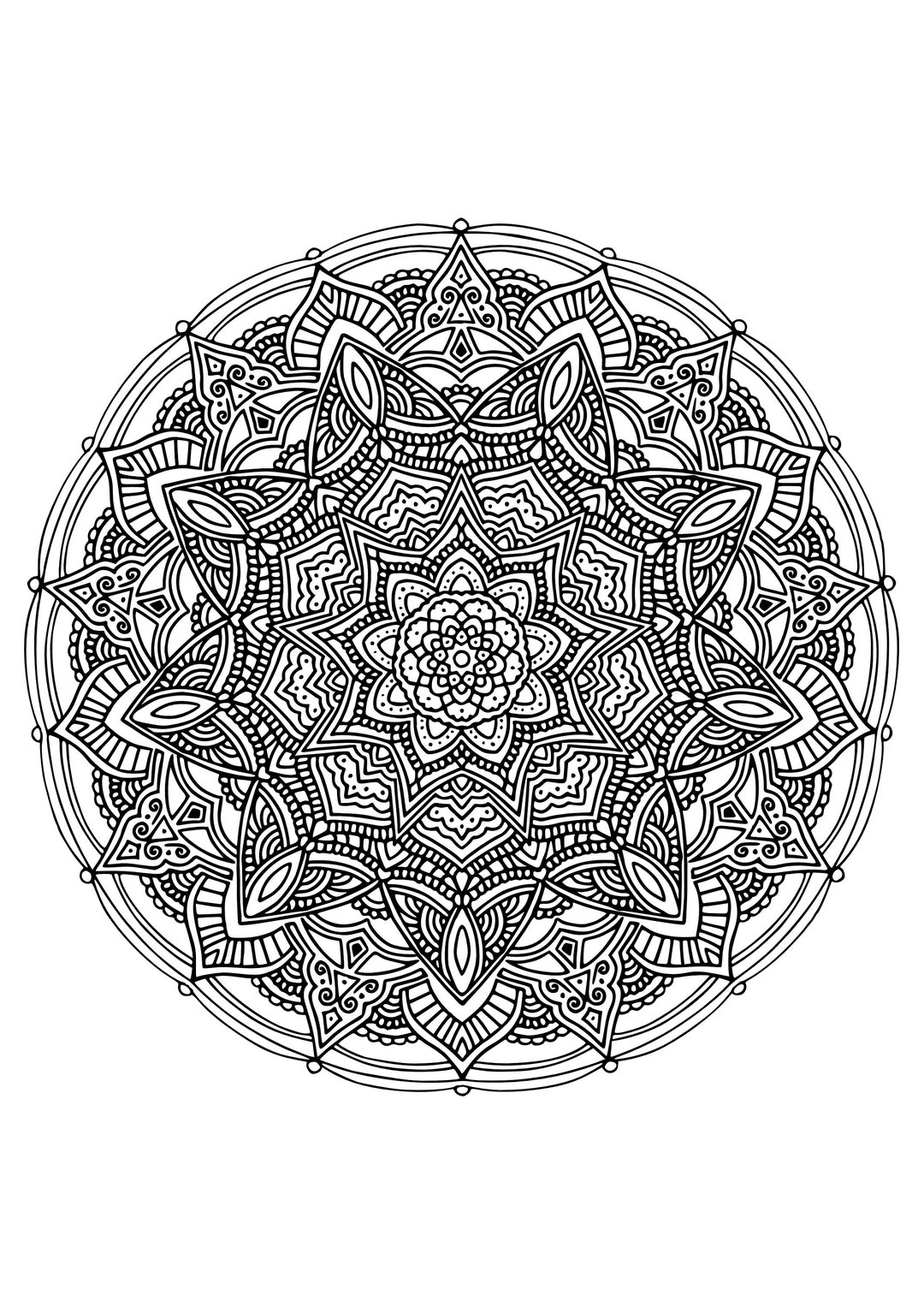 Mandala Coloring Sheet - Etsy