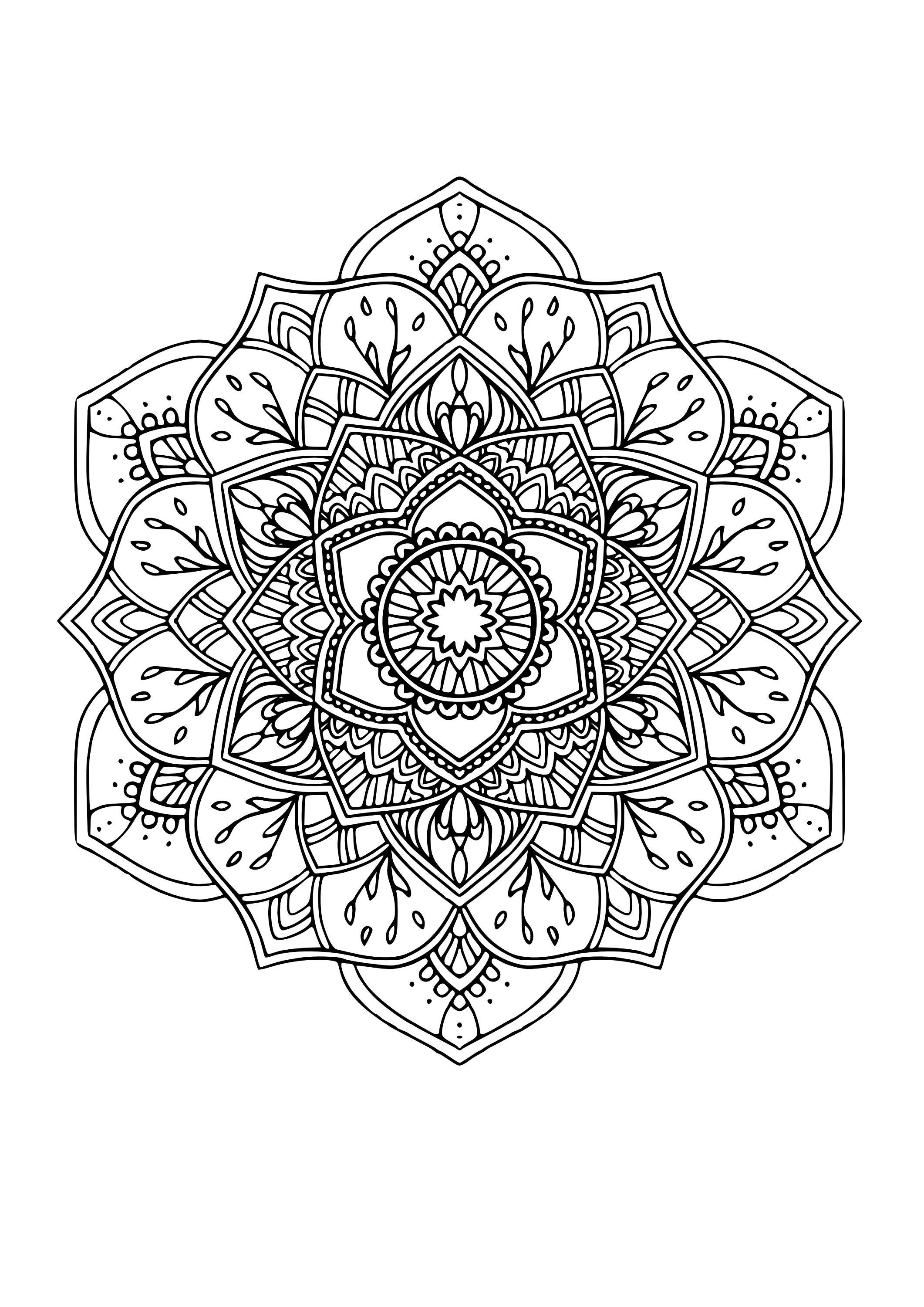 Printable Mandola Coloring Sheet - Etsy