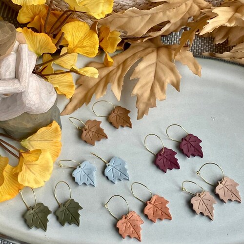 Fall Themed Earrings / Polymer Clay Jewelry / Fall Colors / - Etsy