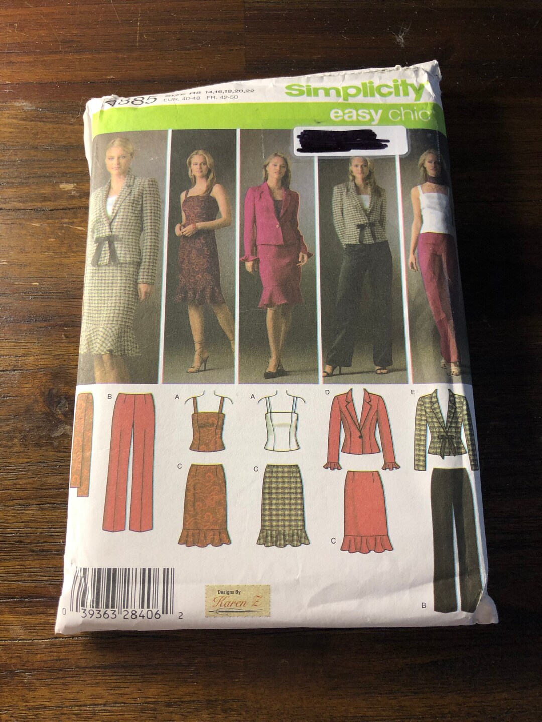 Uncut Simplicity Sewing Pattern 4885 Easy Chic Wardrobe Size 14-22 - Etsy