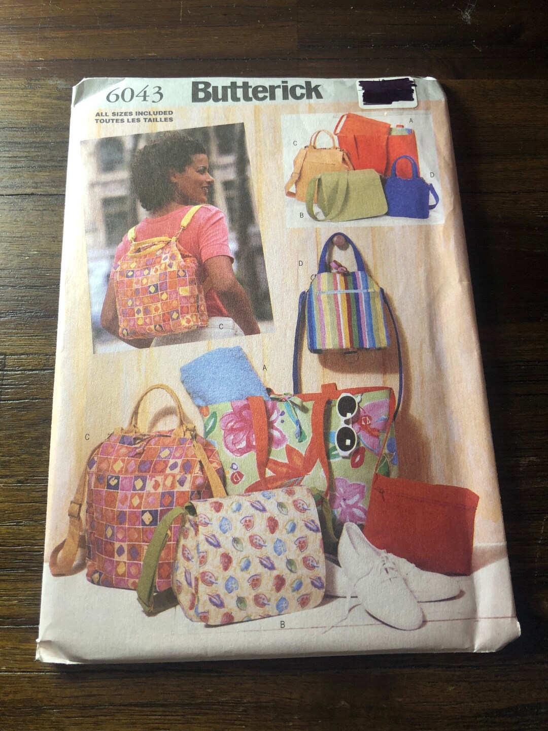 Vintage Uncut Butterick Sewing Pattern 6043 Reversible Bags 2001 - Etsy