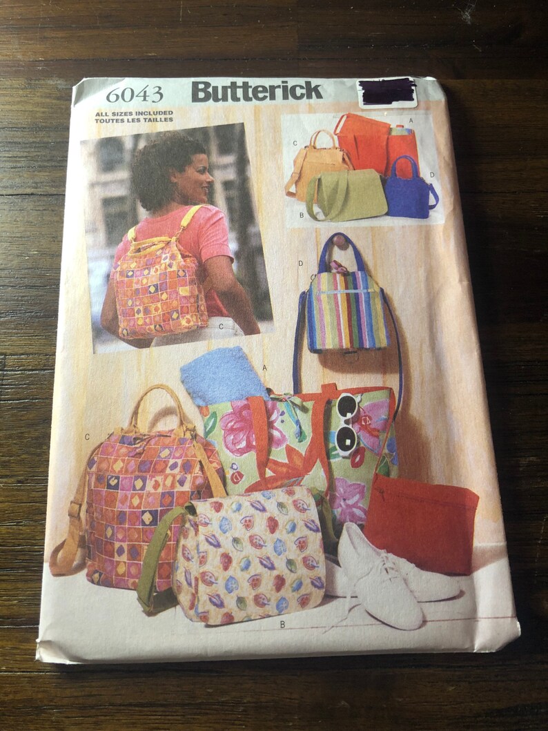 Vintage Uncut Butterick Sewing Pattern 6043 Reversible Bags 2001 - Etsy