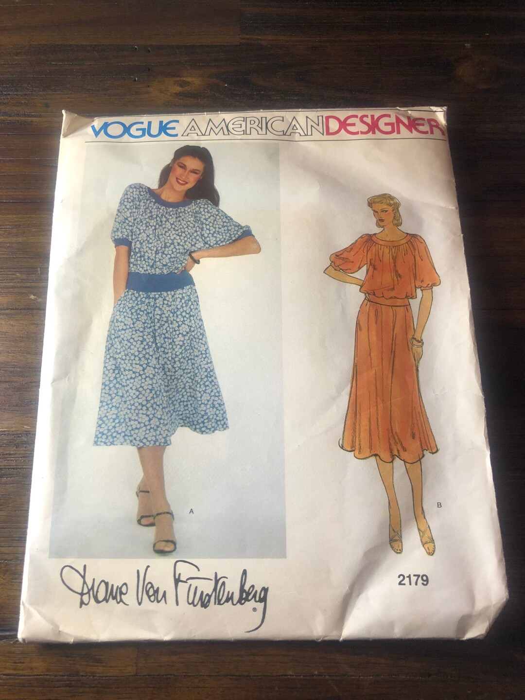 Vintage Rare Uncut Vogue Designer Sewing Pattern 2179 Diane Von ...