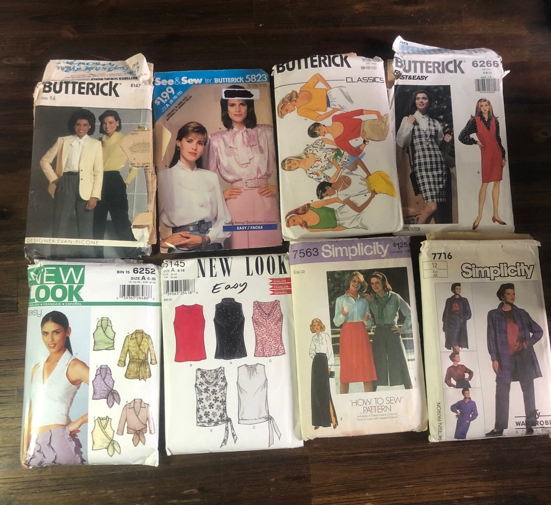 Vintage Precut Incomplete Sewing Pattern Lot Sizes 6-18 Simplicity ...