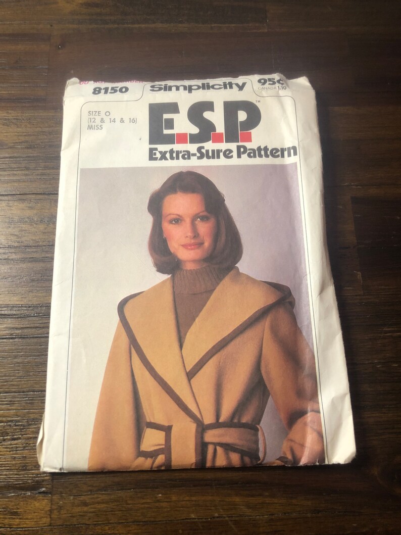 Vintage Precut Simplicity Sewing Pattern 8150 Front Wrap - Etsy