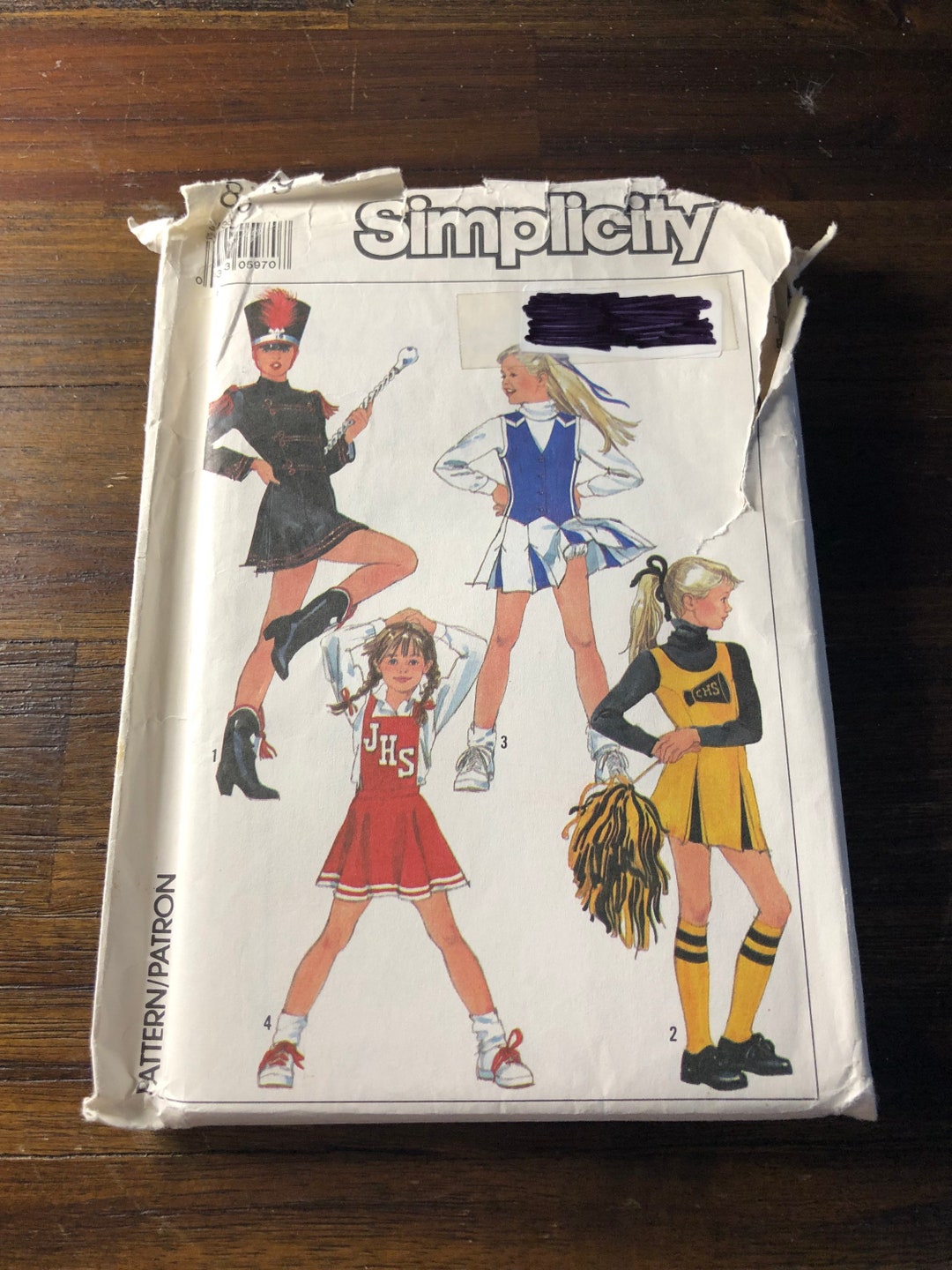 Vintage Uncut Simplicity Sewing Pattern 8779 Misses Cheerleader and ...