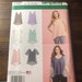 Uncut Simplicity Sewing Pattern 1107 Tops With Fabric Variations Size ...