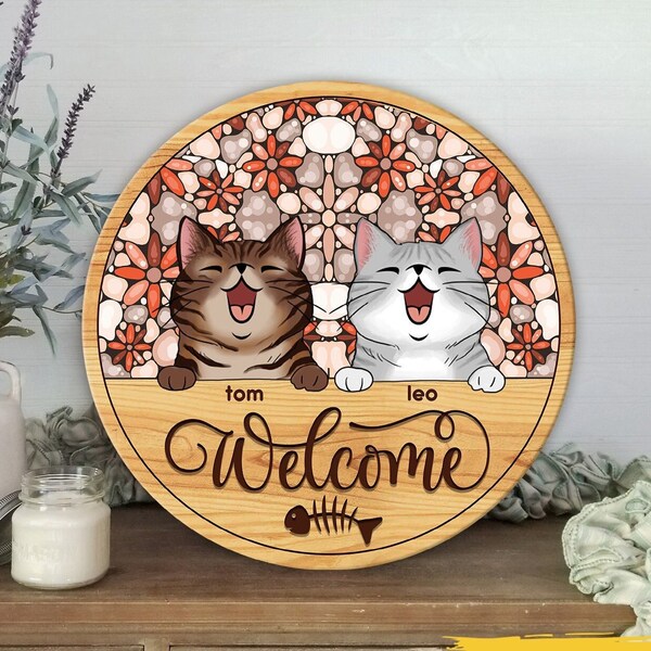 Cat Welcome Sign - Etsy