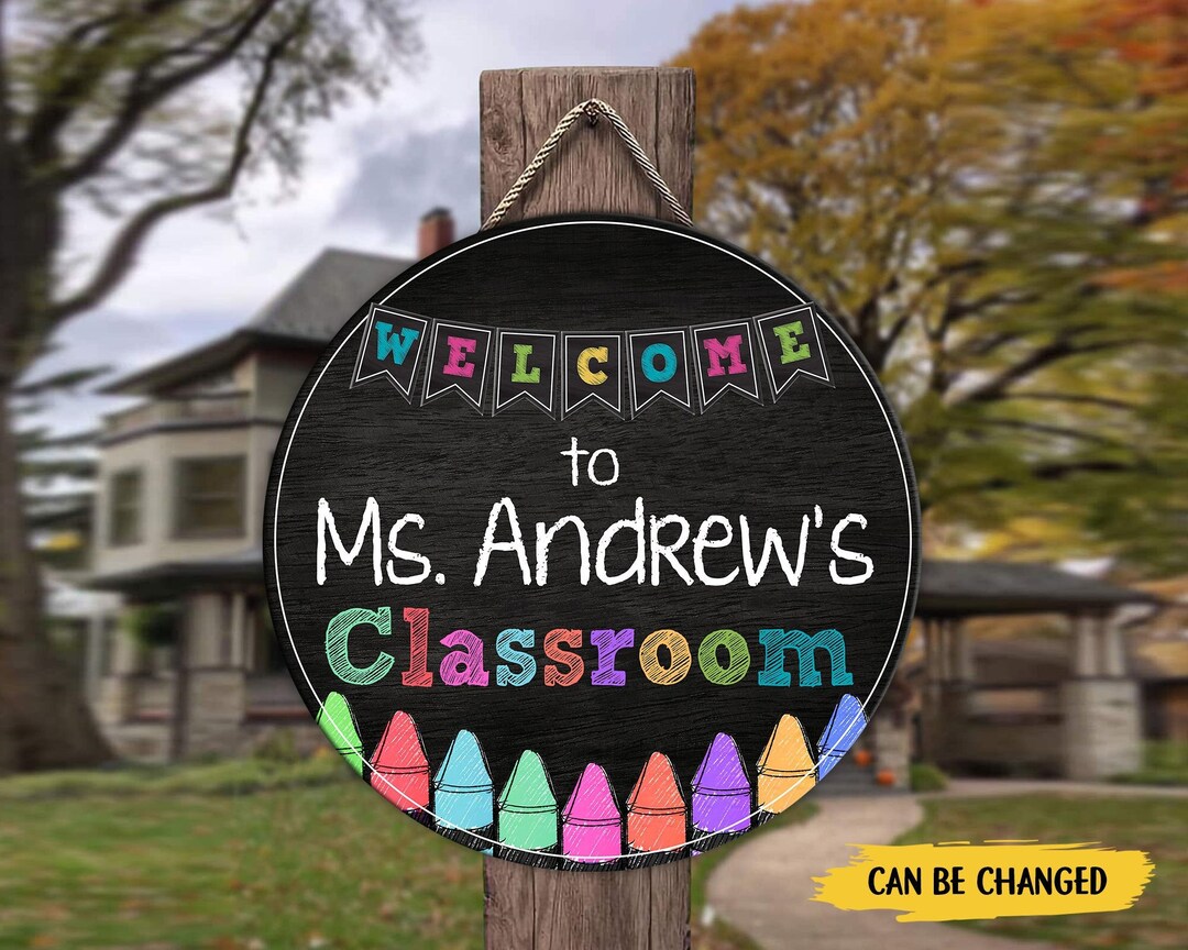 Personalized Teacher Signs for Door Teacher Name Door Sign - Etsy