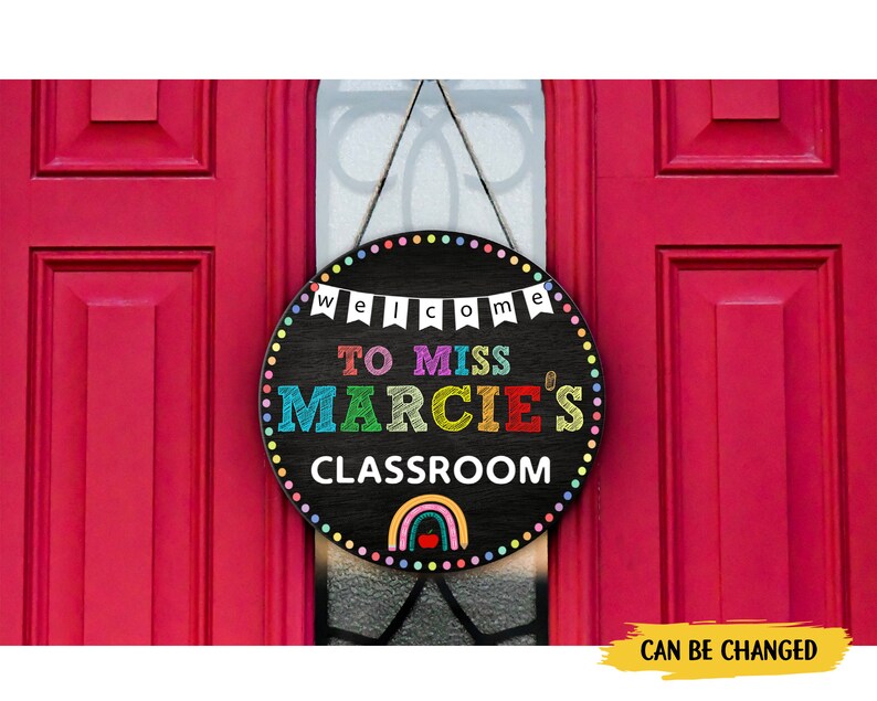 Personalized Teacher Signs for Classroom Teacher Name Door - Etsy
