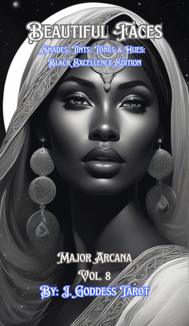 Beautiful Faces - Vol. 8 Tarot Deck of Major Arcana -- {shades...blk ...