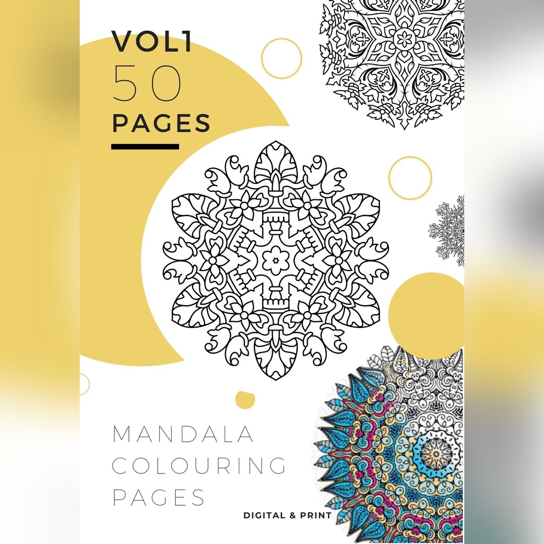 50 Beautiful Mandala Colouring Pages - Etsy