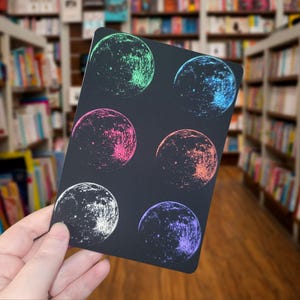 Kindle Insert, Set of 4 Pattern, Moon Sci-fi, Sci-fi Romance, Lunar Phases Kindle Paperwhite ...