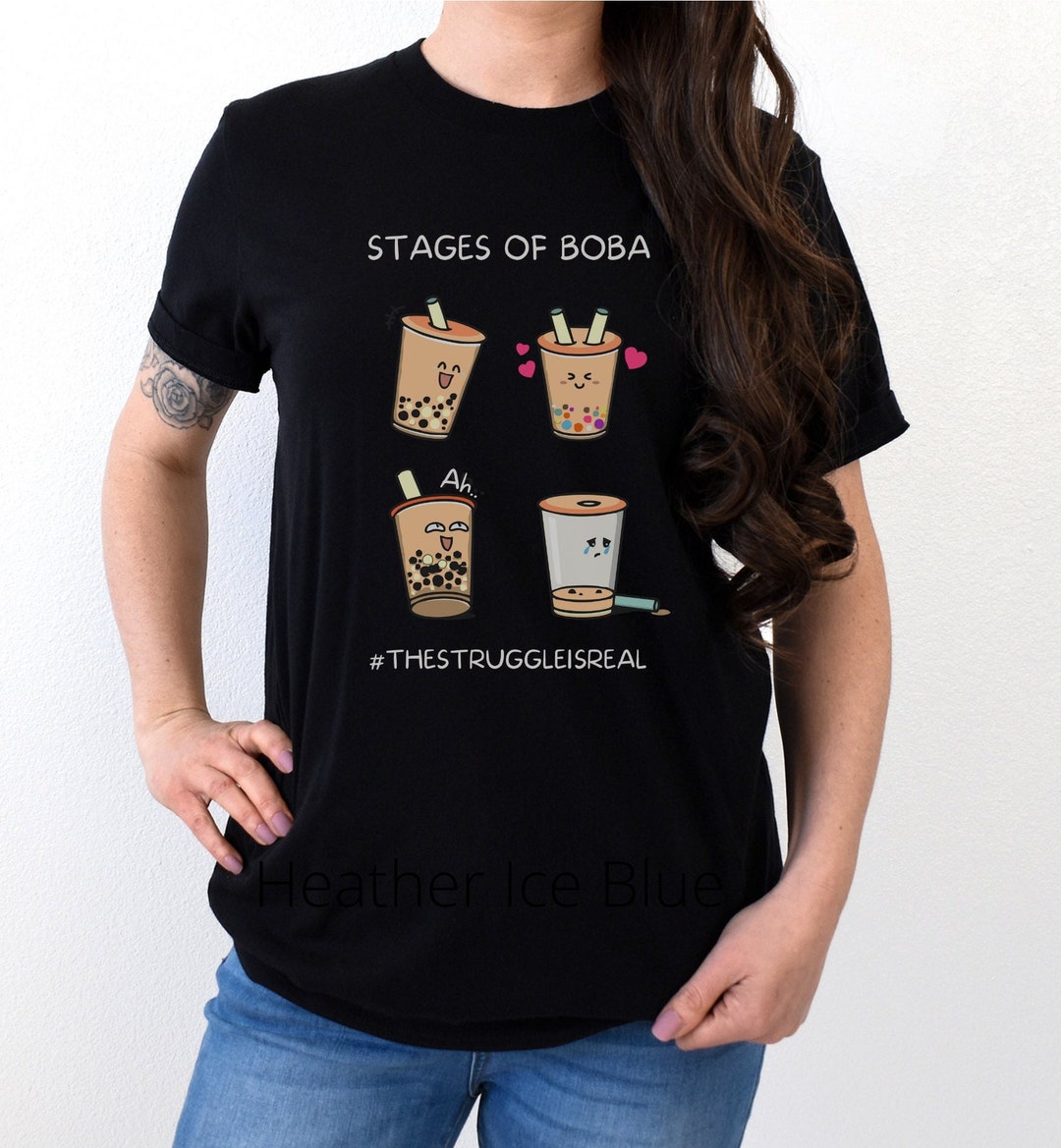 Stages of Boba, Boba Shirt, Boba Lover, Bubble Tea Shirt, Cute Boba ...