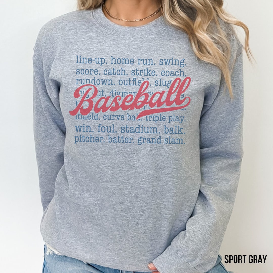 Baseball Words Sweater, Baseball Mom Sweater, Baseball Number Sweater ...