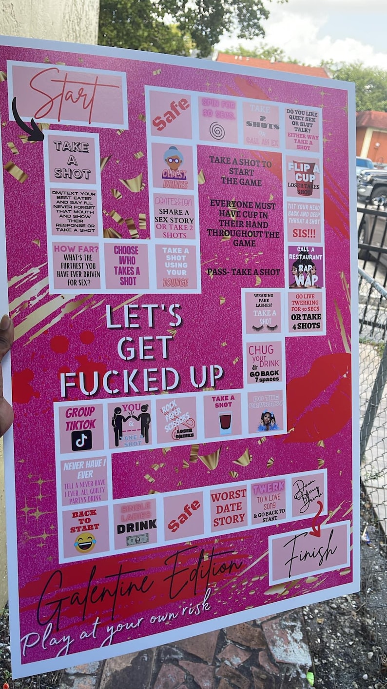 Drunk Game Board, Girls Night In, Custom Game Board, Adult Party Games ...