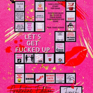 Drunk Game Board, Girls Night In, Custom Game Board, Adult Party Games ...