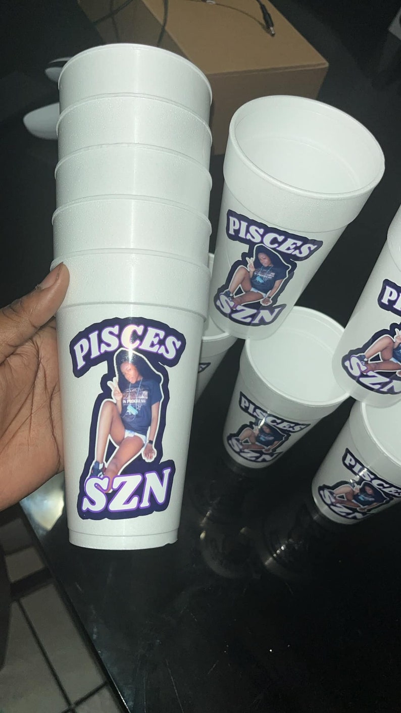 Custom Printed Styrofoam Cups, Foam Cups, Personalized Party Cups - Etsy
