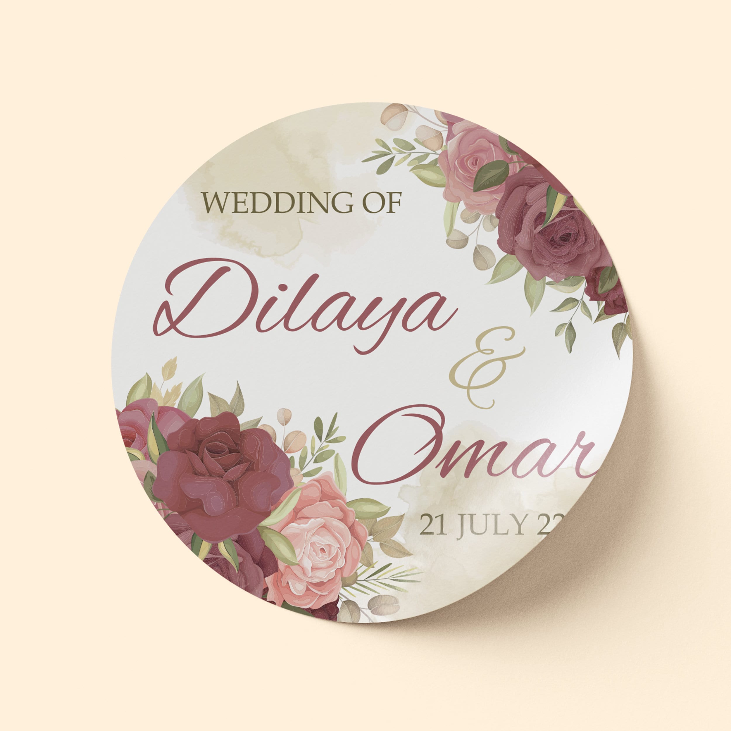 Wedding Stickers, Nikkah Stickers, Wedding Favour Stickers, Bridal ...