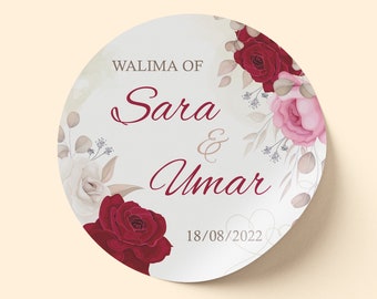 Custom Zam Zam Stickers, Favour Stickers, Nikkah Stickers, Wedding ...