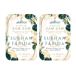 Zam Zam Sticker, Zam Zam Water, Zam Zam Water Bottle Sticker, Favour ...
