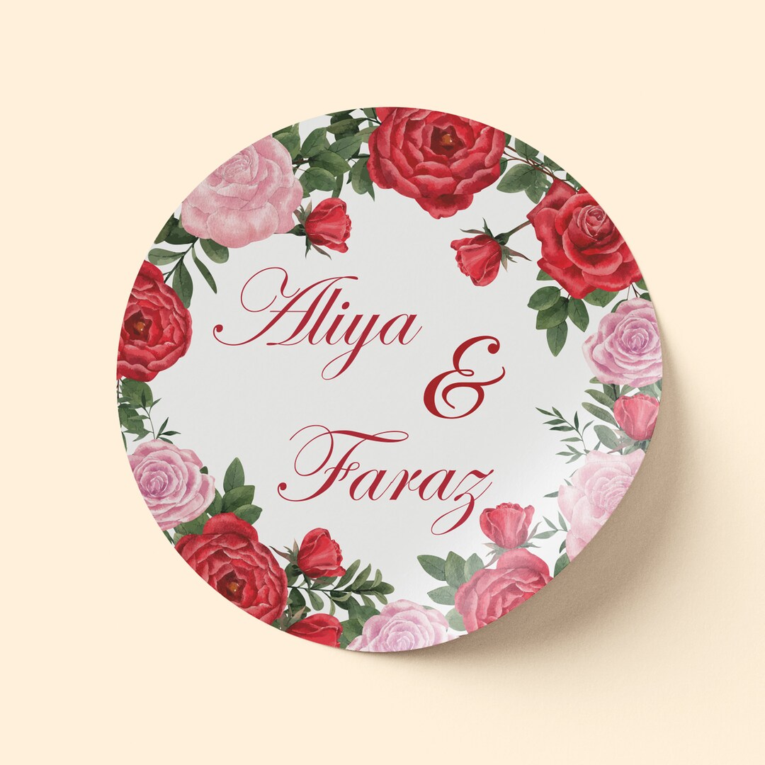 Wedding Stickers, Nikkah Stickers, Wedding Favour Stickers, Gift ...