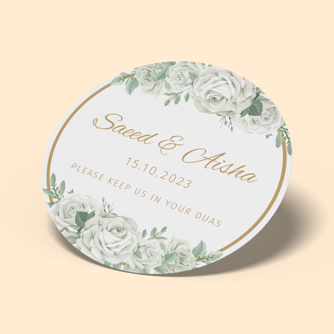 Wedding Stickers, Nikkah Stickers, Wedding Favour Stickers - Etsy