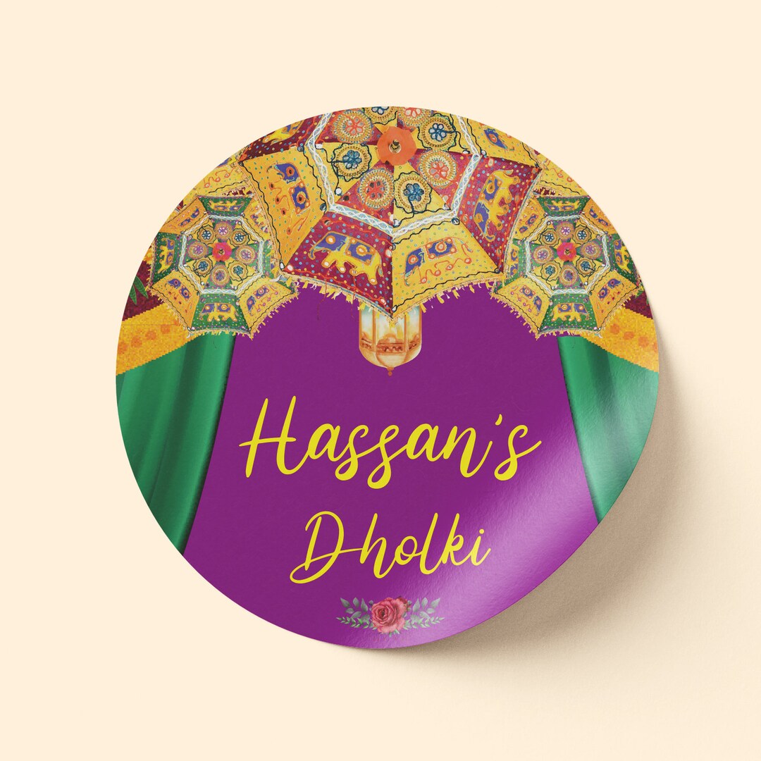 Mehndi Stickers, Wedding Stickers, Nikkah Stickers, Wedding Favour ...