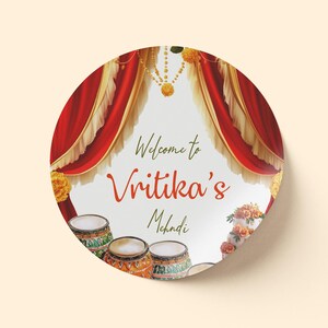 Mehndi Stickers, Wedding Stickers, Nikkah Stickers, Wedding Favour ...