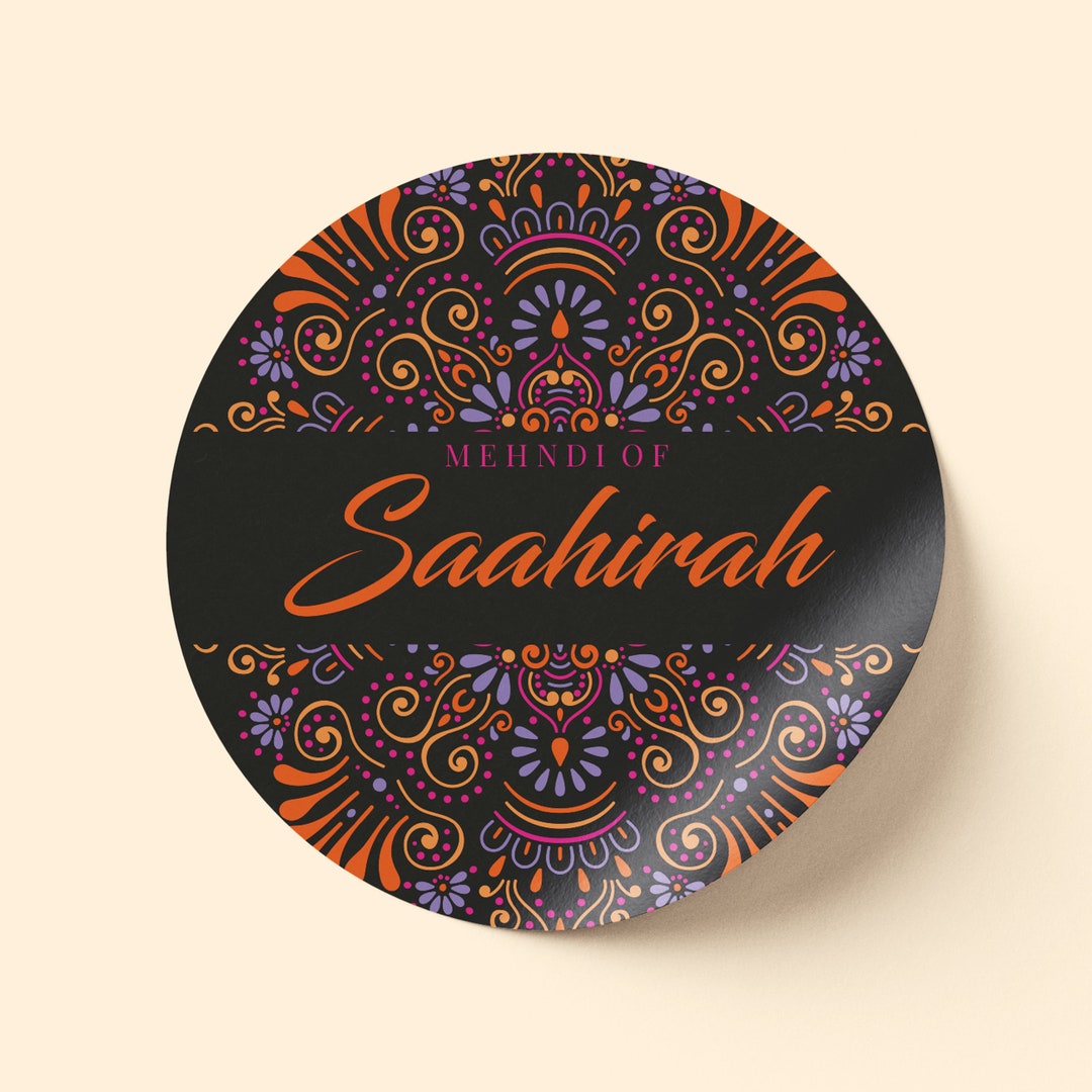 Mehndi Stickers Wedding Stickers, Nikkah Stickers, Wedding Favour ...