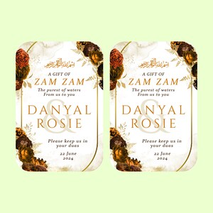 Zam Zam Sticker, Zam Zam Water, Zam Zam Water Bottle Sticker, Favour ...