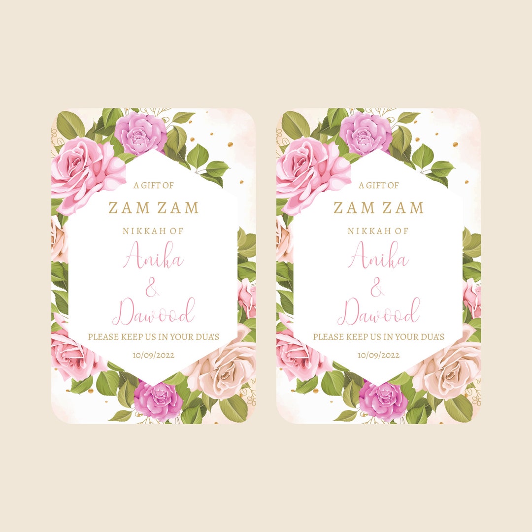 Zam Zam Sticker, Zam Zam Water, Zam Zam Water Bottle Sticker, Favour ...