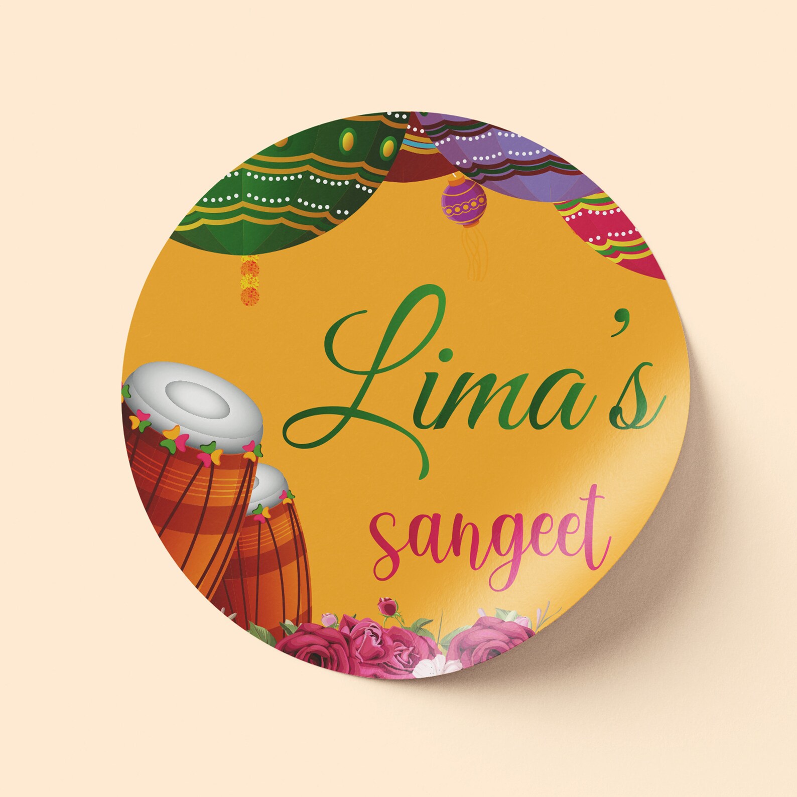 Dholki, Sangeet, Mehndi Stickers, Wedding Stickers, Nikkah Stickers ...